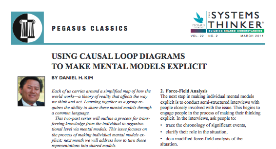 The Systems Thinker Using Causal Loop Diagrams To Make Mental Models